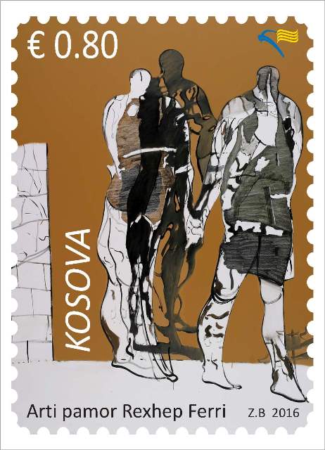 Briefmarken mit Kunstwerken von Rexhep Ferri - Albinfo