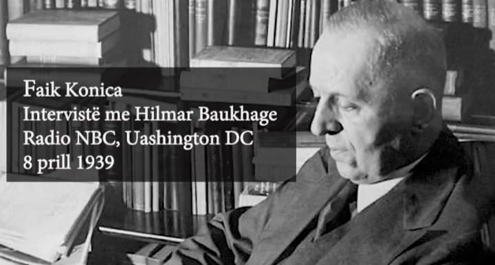 Intervista që Faik Konica e dha për radion amerikane para 80 vjetëve ...