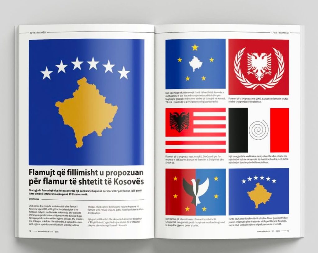 Flamujt që fillimisht u propozuan për flamur të shtetit të Kosovës ...