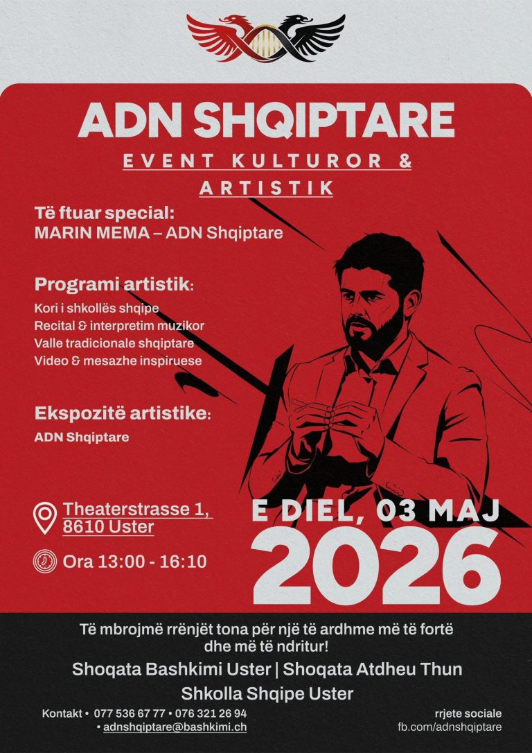 Diaspora shqiptare në Zvicër organizon eventin “ADN Shqiptare” në Uster ...